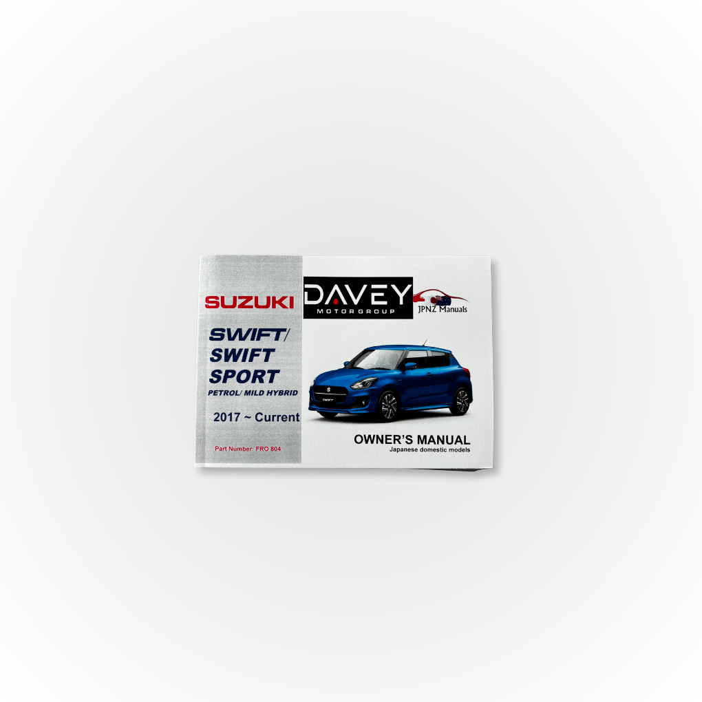 Suzuki Swift Owner's Manual (2017-Current) | Buy online at Davey Motor ...
